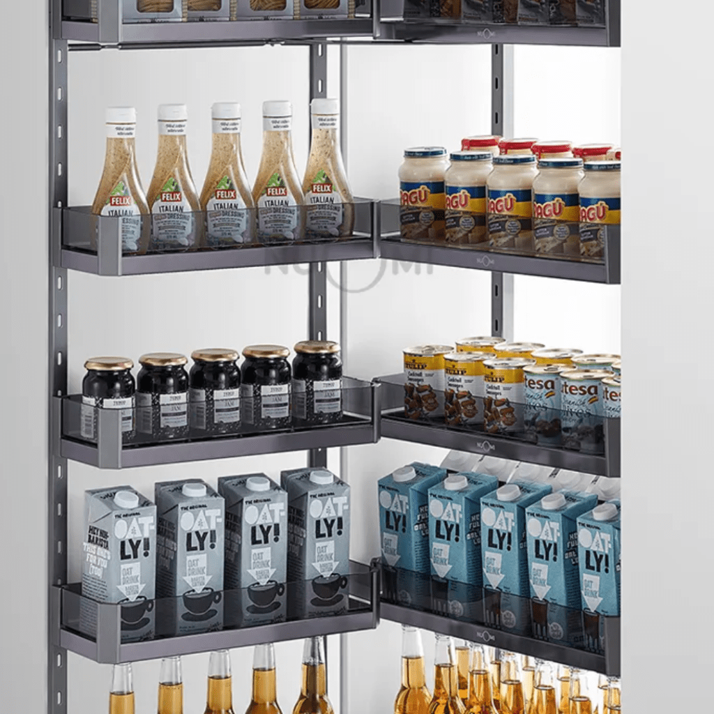 DBR Modular Kitchen Glass Finished Pantry Soft Closed Storage Unit ...